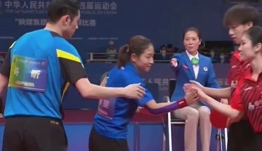 恭喜许昕刘诗雯4比0 挺进全运会混双决赛