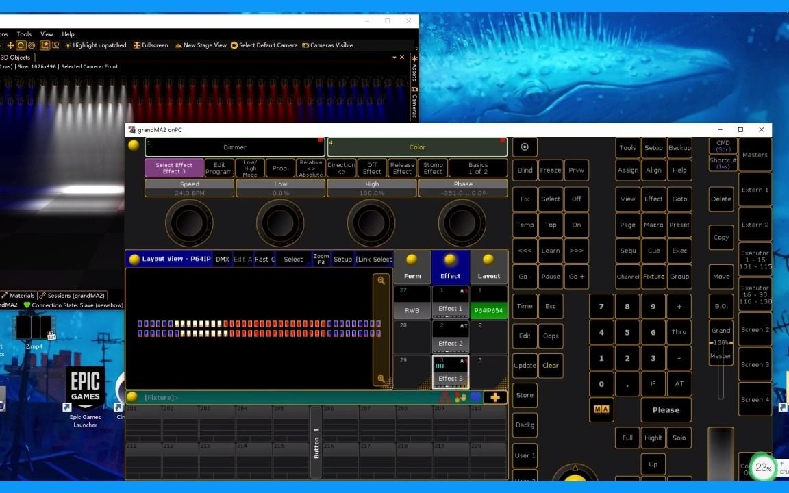 MA2用曲线制作红,白,蓝跑灯