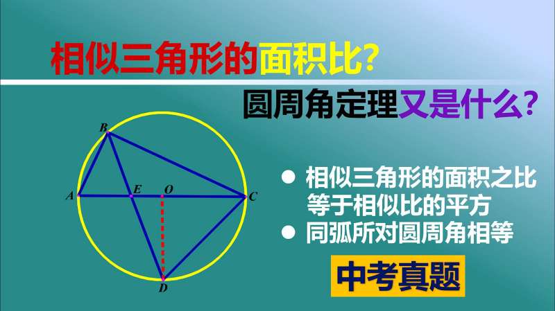 相似三角形面积比和相似比关系?圆周角定理是什么?结论一定牢记