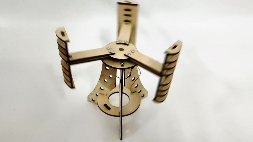 #手工制作 垂直轴风力发电模型