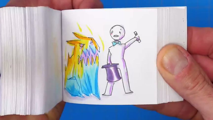 【翻页动画】一次错误的魔术表演#手翻书 #魔术 #动画