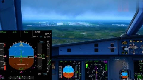 模拟飞行:A321落地北京首都机场,紧张又刺激的降落!