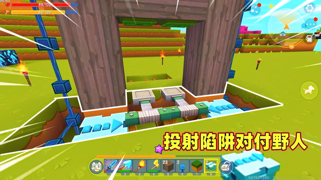 迷你世界高级生存177:野人屡次偷钻石!小蕾打不过特制陷阱