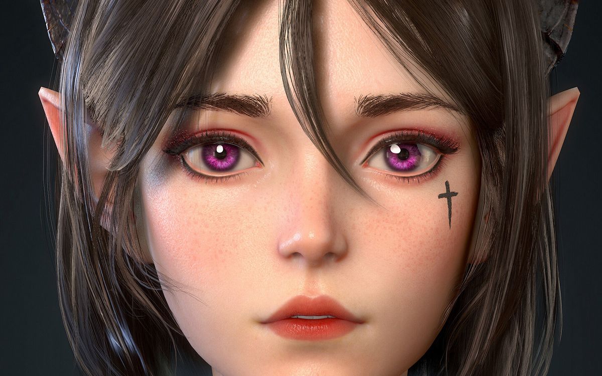 【Maya人物建模】影视角色“小姐姐”完整头部模型布线讲解