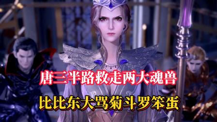 唐三半路救走两大魂兽,比比东大骂菊斗罗笨蛋