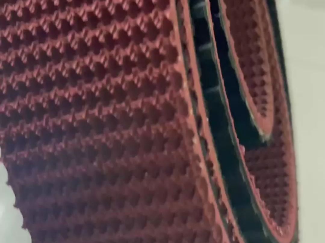 同步带加花纹加红胶耐磨传动工业皮带