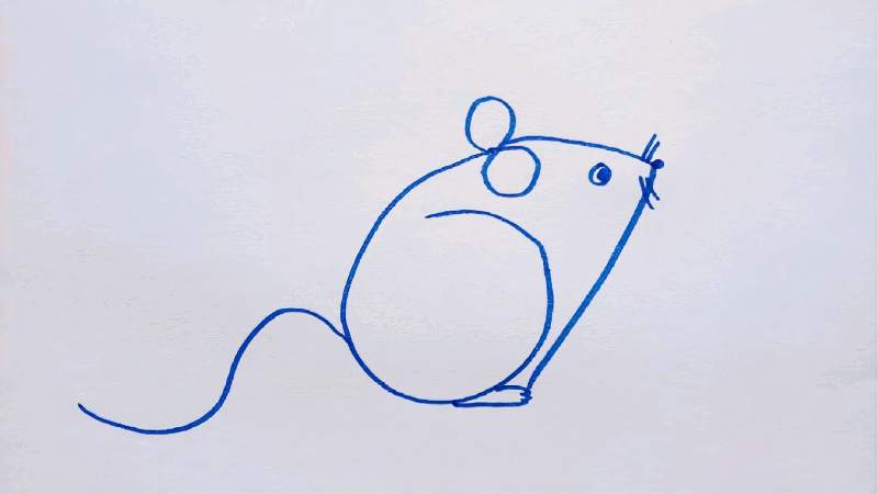 儿童数字创意画,巧用678画老鼠