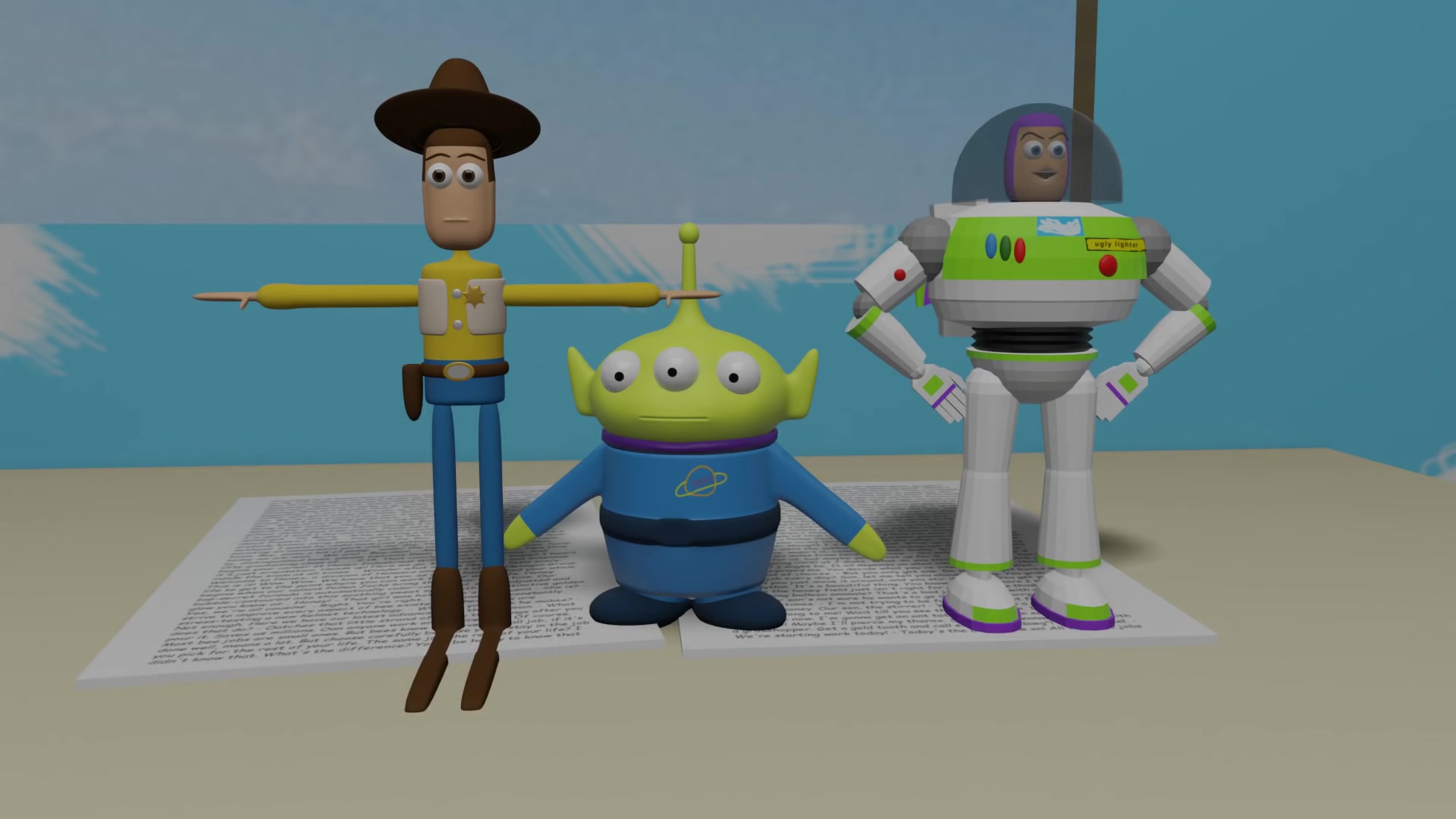 学了八年3D动画的朋友做出的《玩具总动员》