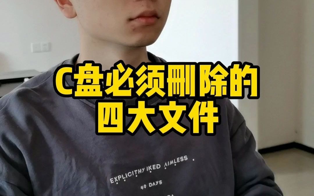 c盘必须删除的四大文件