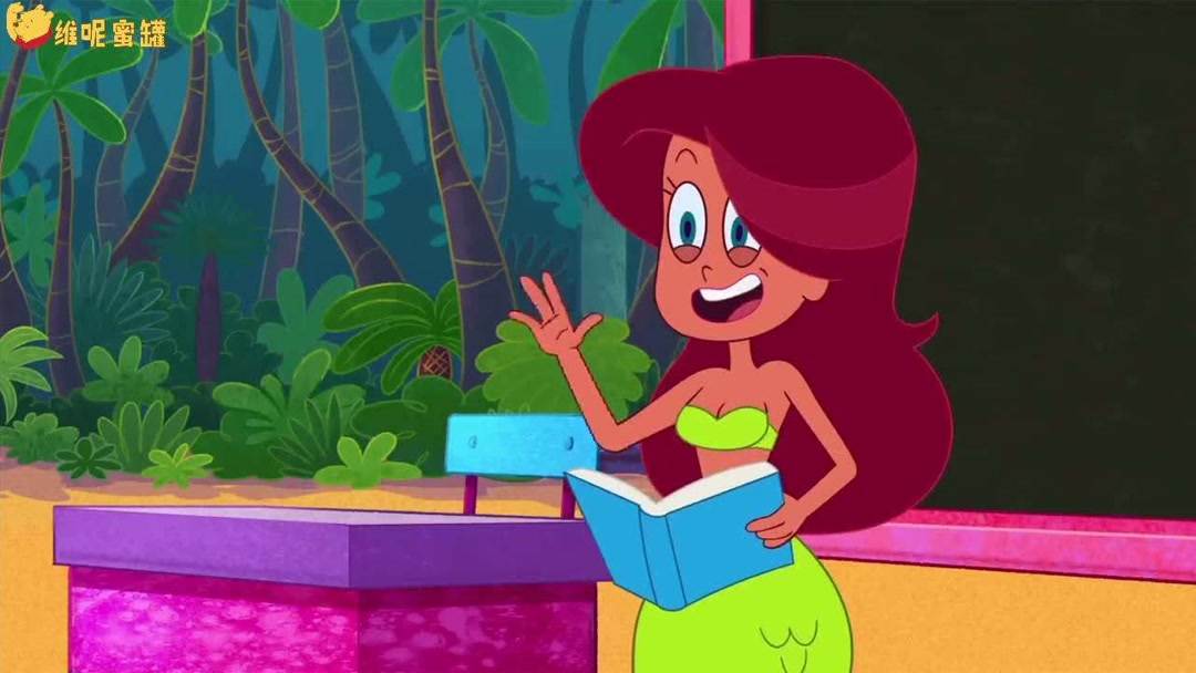 美人鱼公主动画 美人鱼公主小课堂在沙滩开课了