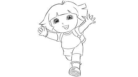 [小林简笔画]绘画儿童早教动画片《爱探险的朵拉》中的朵拉背书包...