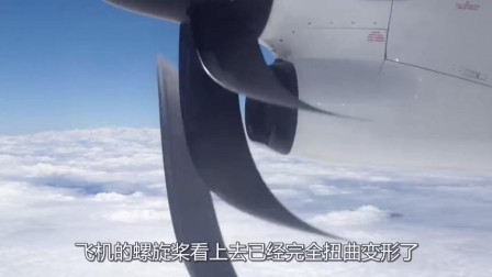为什么飞机上乘客往外看,飞机螺旋桨的叶片“掉了”,网友:怎么回事?