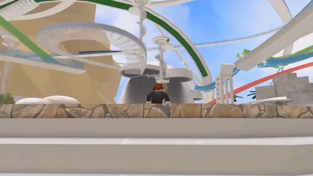 咯咯多解说Roblox水上乐园模拟器!超高空垂直滑道!勇敢者的游戏