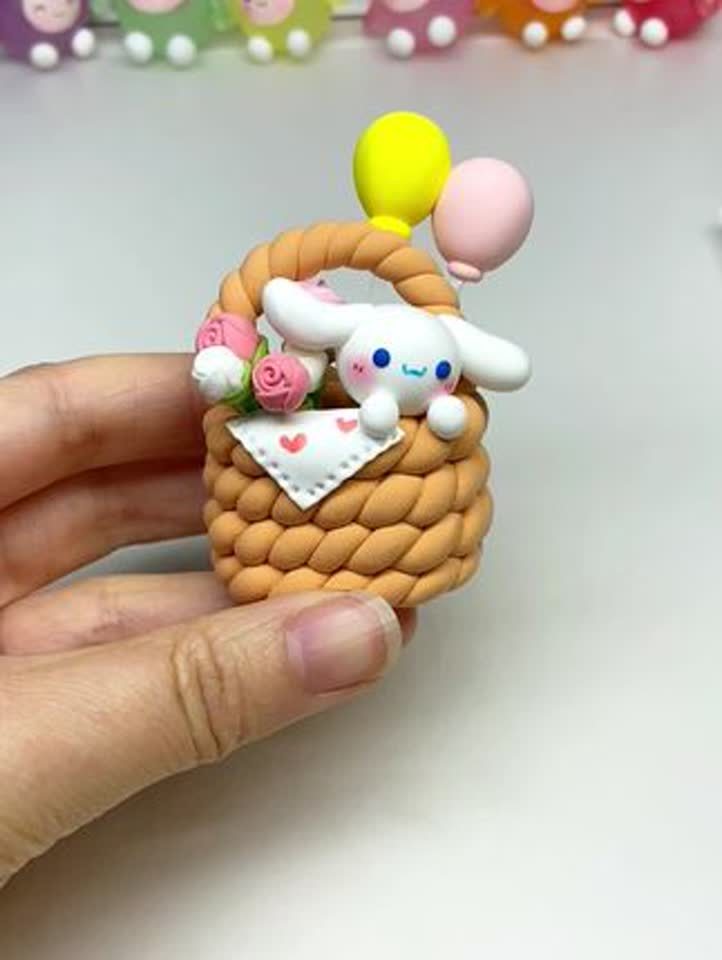 花篮里的玉桂狗手工