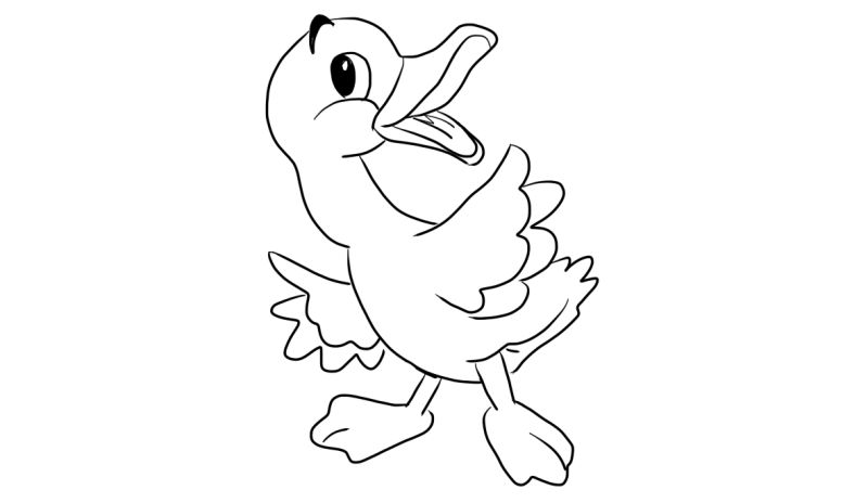 欢快的小鸭子儿童亲子简笔画
