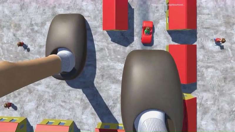 巨人模拟器:雪山路滑,巨人也不例外,摔倒就结束了