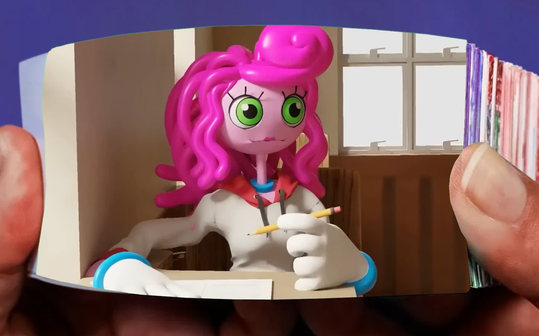 长腿妈妈还要上课学画画手翻书版动画