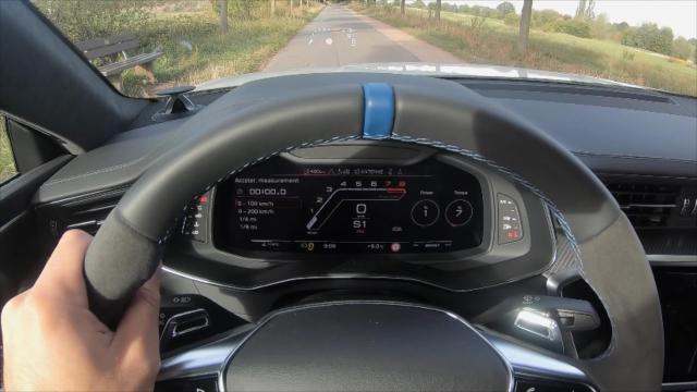 【超清细节】第一视角!2020款奥迪RS7,加速测试,西装暴徒!