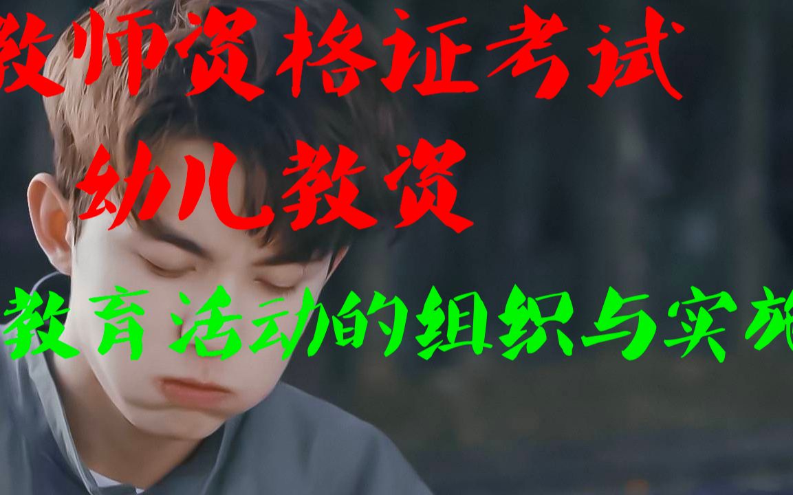 教师资格证考试 幼儿教资 教育活动的组织与实施