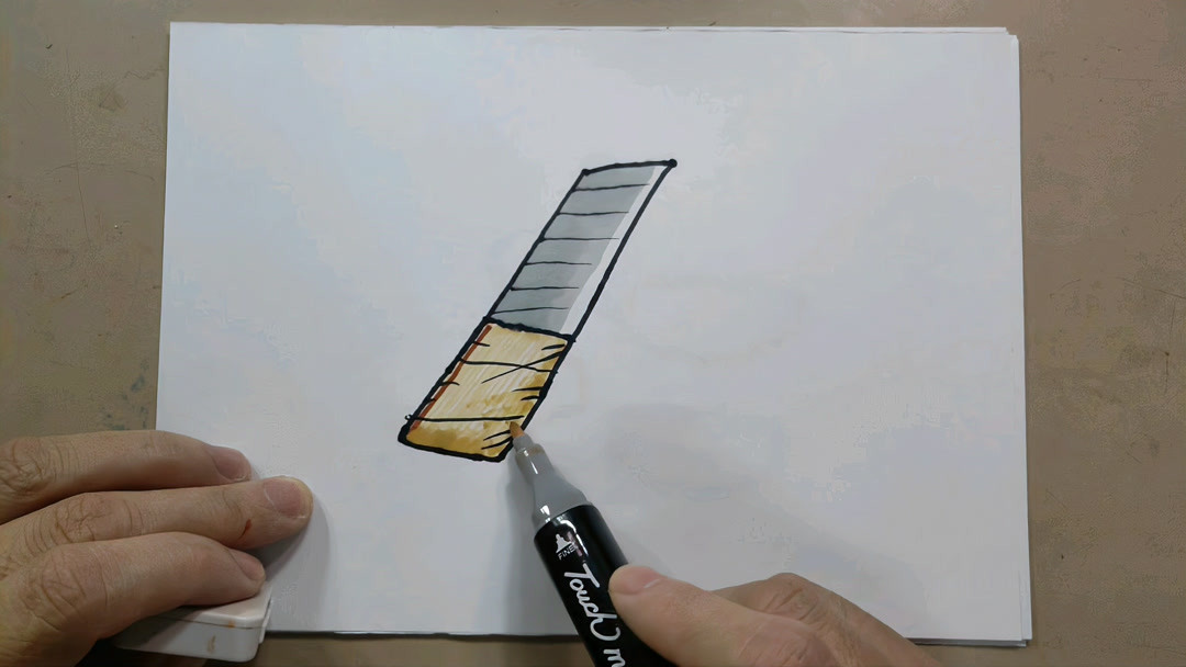 简笔画教程。教你画刀片