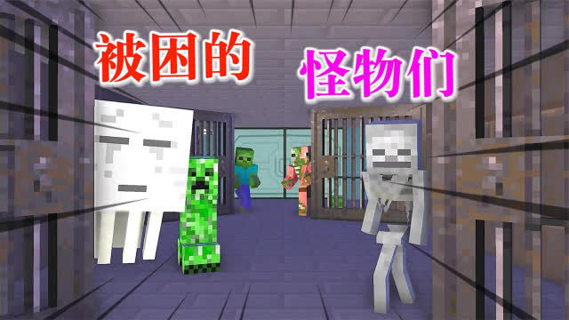 我的世界:怪物们被警察叔叔抓了,大佬凋零还被关了单间?