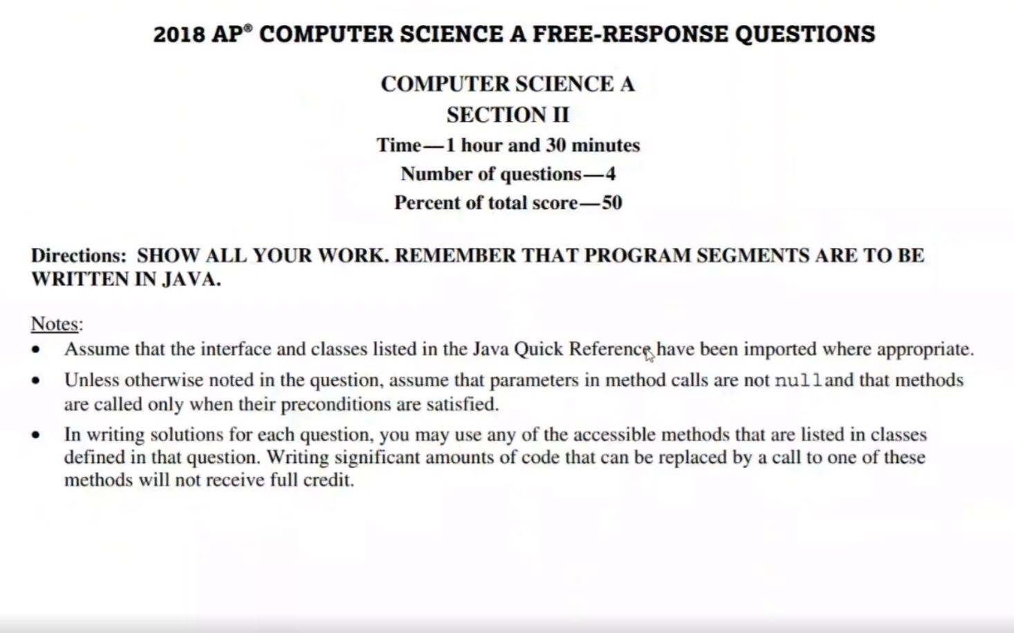 AP计算机科学第十三次课