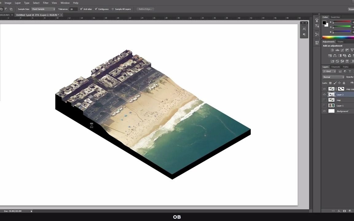 【景观竞赛策略分析图】PS免建模完成3D场地分析|景观竞赛策略分析...