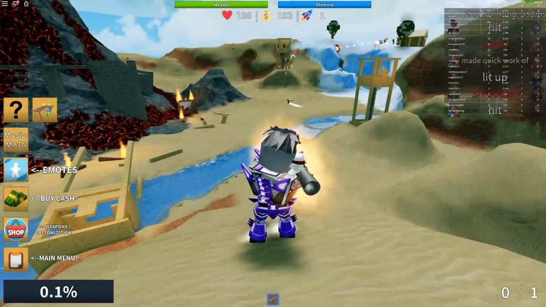 面面解说 Roblox火箭战场!刺激战场模拟器!RPG导弹瞬间3杀?