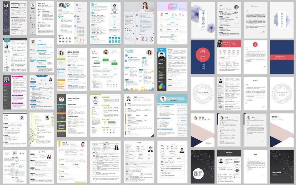 3000+份精美简历模板(分行业,专业)
