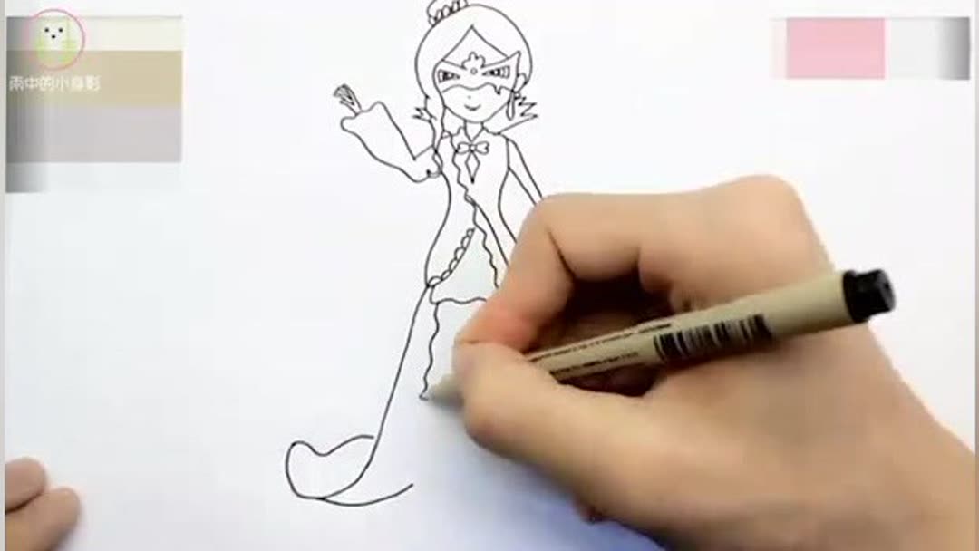 趣味儿童简笔画:叶罗丽仙境的毒仙子,简单又漂亮