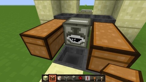 我的世界t新手教学:无限刷岩石机器制作流程