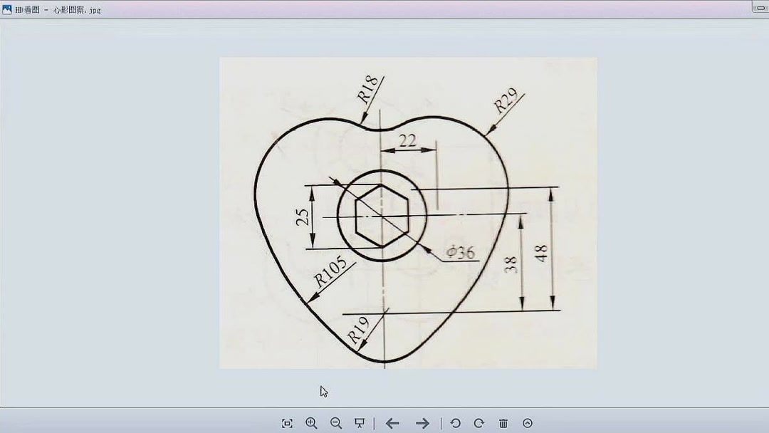 CAD绘制心形图案