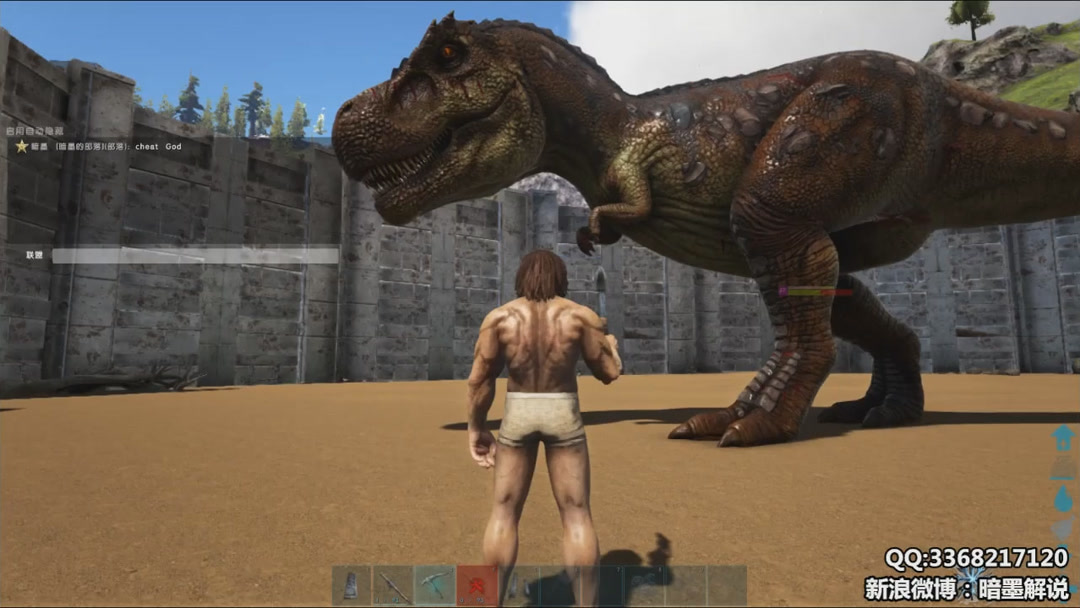 方舟生存进化1个霸王龙vs50个巨蛇 暗墨解说