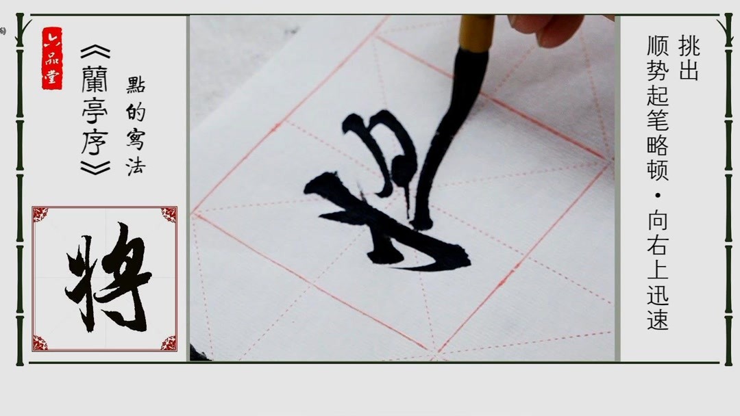 兰亭序点的各种写法与范字讲解