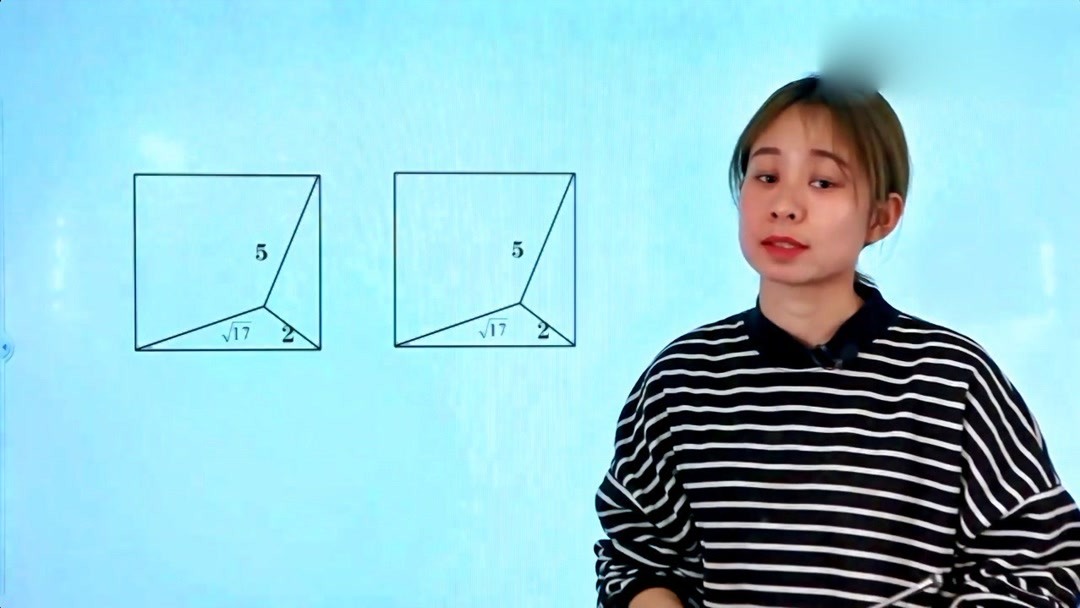 已知正方形内部三条线段的长度,求正方形的面积,学霸:我没思路