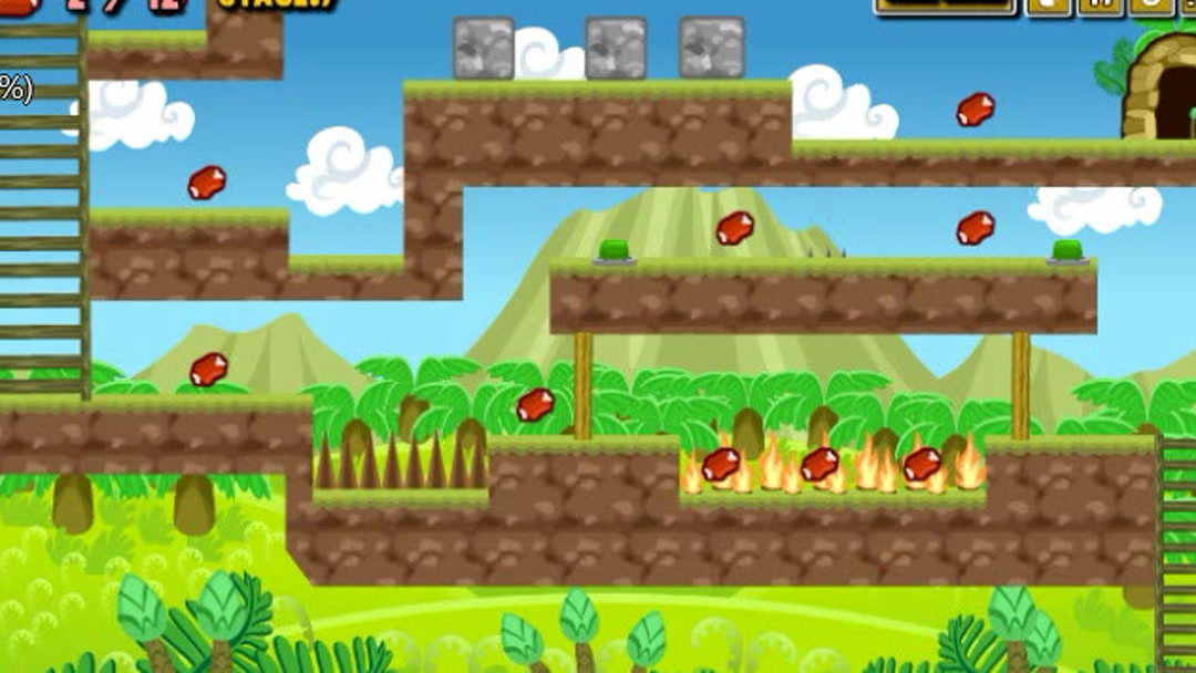 恐龙觅食之大小恐龙快跑小游戏