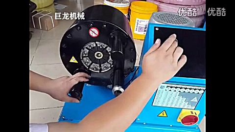 液压油管扣压管 钢管压管机操作教学视频