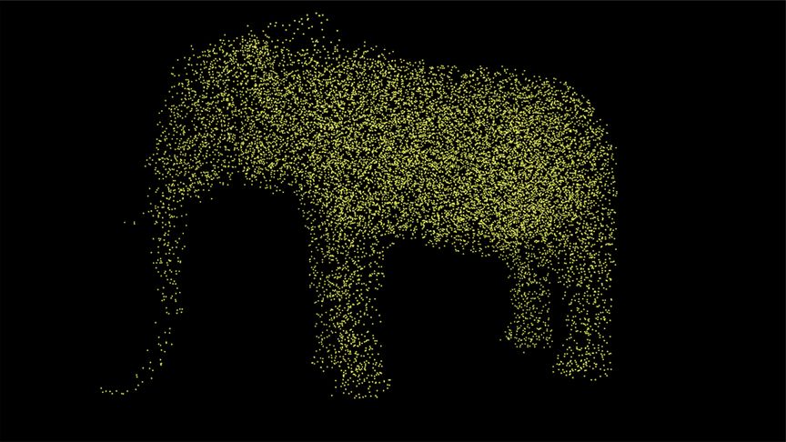 C4D制作粒子汇聚模型:简单粒子汇聚模型动画,用C4D几步制作出来