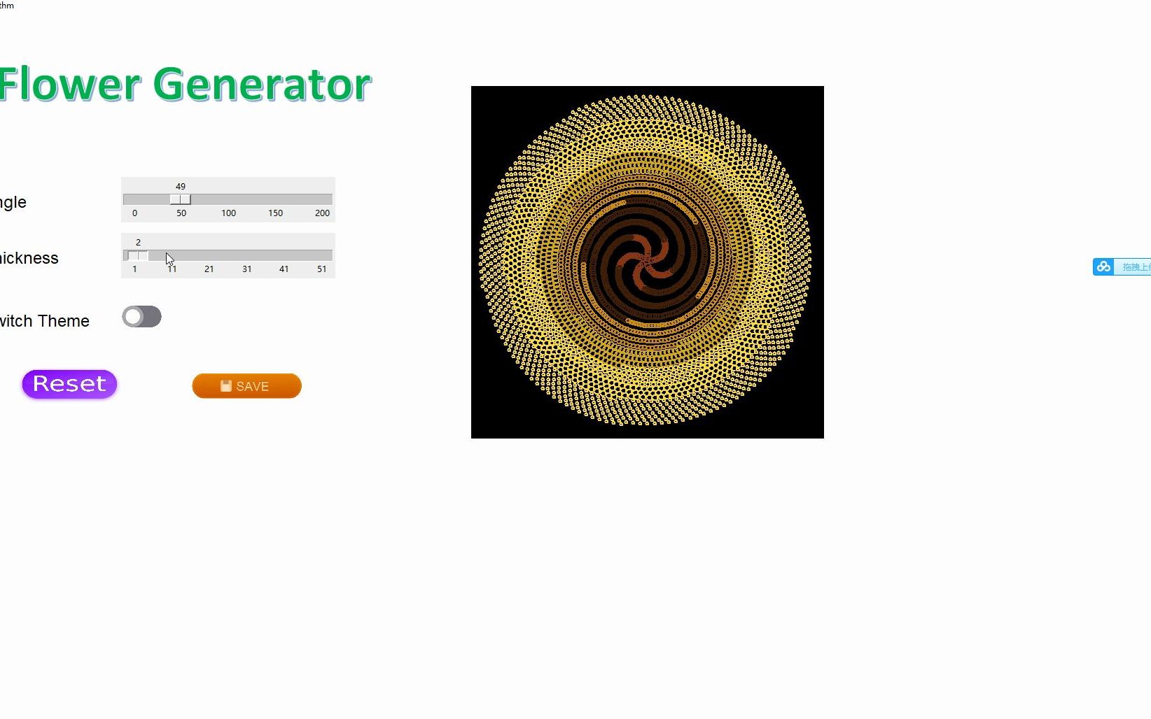 基于Python Phyllotaxis算法生成花(GUI界面)