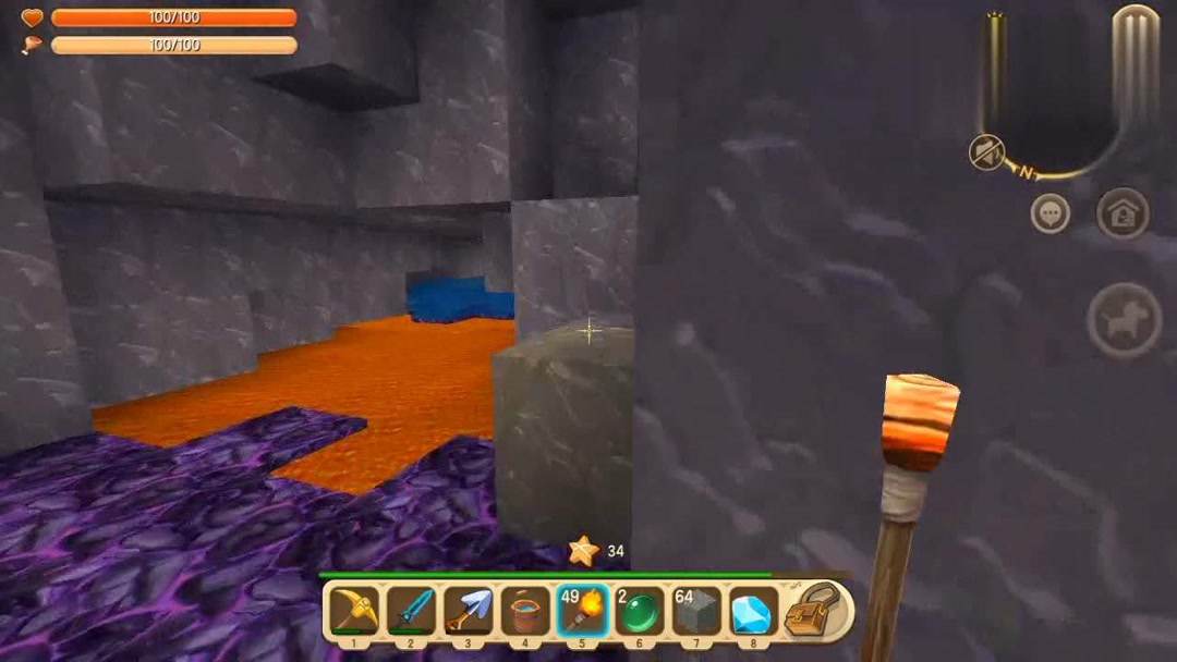 迷你世界联机,新发现一个地下11层矿洞看看能不能发一波财