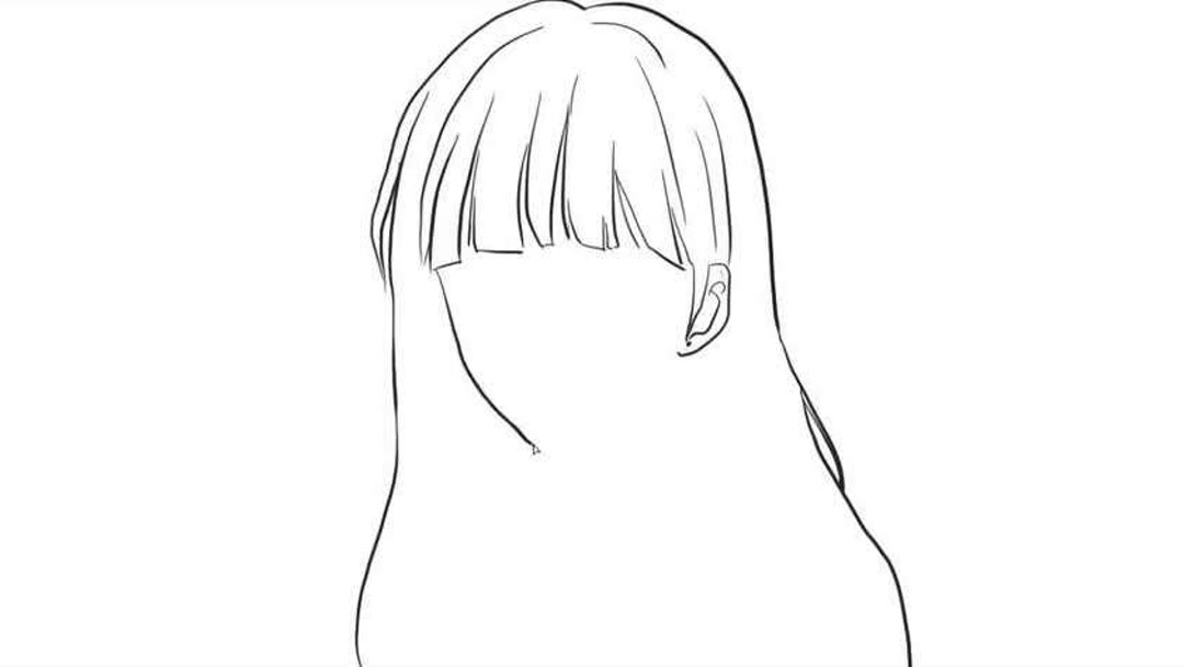 长发女孩头像动漫简笔画