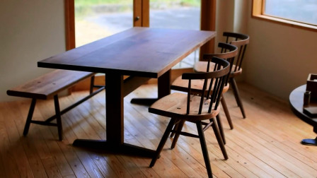 看日本木匠用胡桃木制作木桌 每个步骤都极其细致 大家觉得怎么样