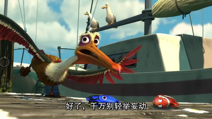 海底总动员:差点就信了!大鸟让小丑鱼跳进自己嘴里,才好帮助它