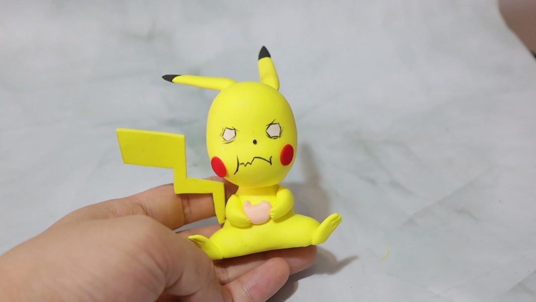 超轻粘土宠物小精灵皮卡丘手工,所有的不美好,化为食量,吃掉