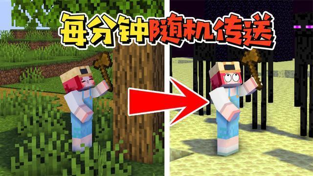 我的世界:每分钟随机传送?我竟被传送到了末地的虚空中!