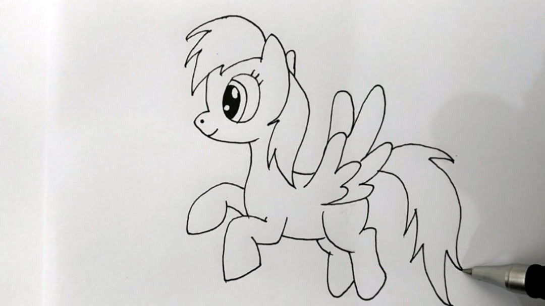 一步步教你画简笔画,如何画好彩虹小马?简单又好看