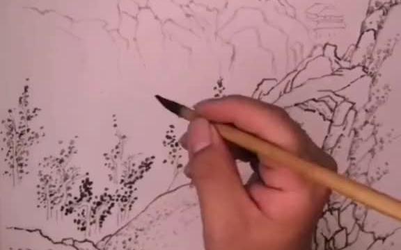 国画龚贤积墨法,万恶的点子开始了。