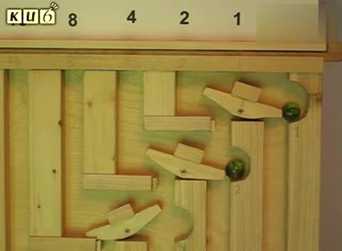 外国算盘木头机器实现二进制计算