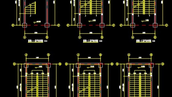 cad画图,楼梯详图楼梯大样图大学生