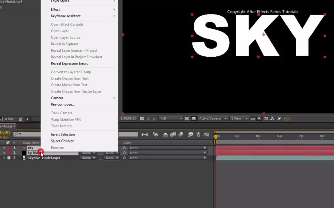 【特效制作】After Effects 教程 - 文本格式的视频
